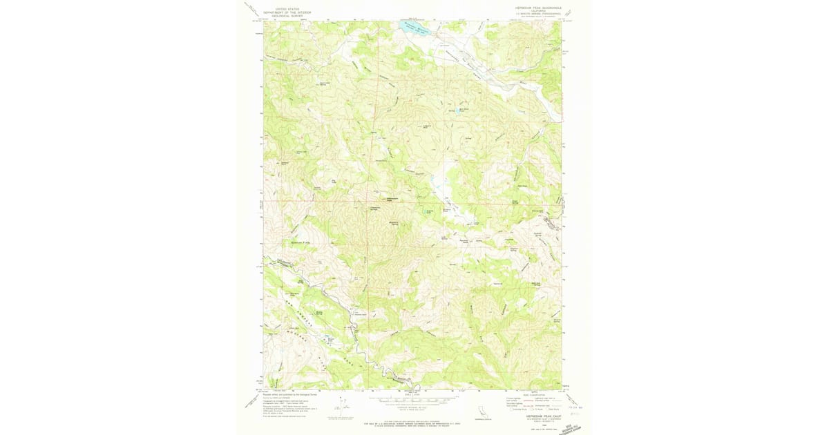 1969 Map of Hepsedam Peak, San Benito County, CA — High-Res | Pastmaps