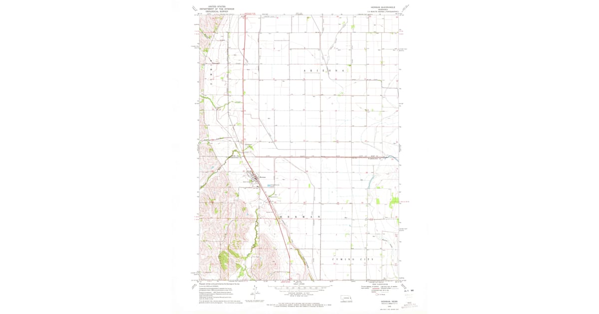 1970 Map of Herman, NE — High-Res | Pastmaps