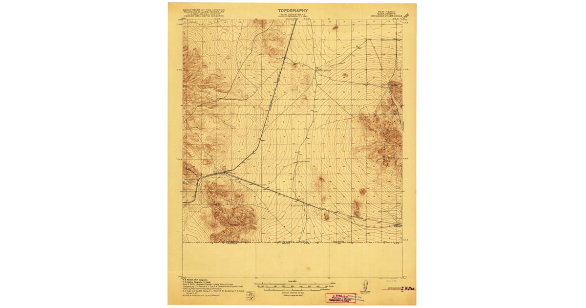 1918 Map of Hermanas, Luna County, NM — High-Res | Pastmaps