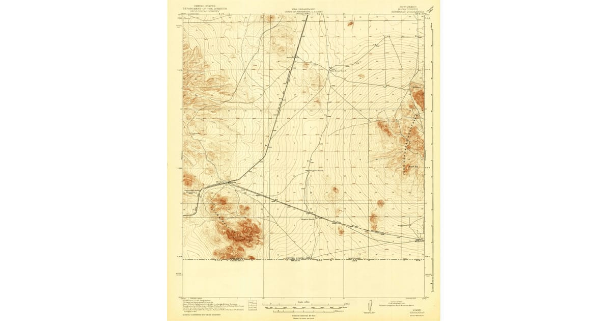 1943 Map of Hermanas, Luna County, NM — High-Res | Pastmaps