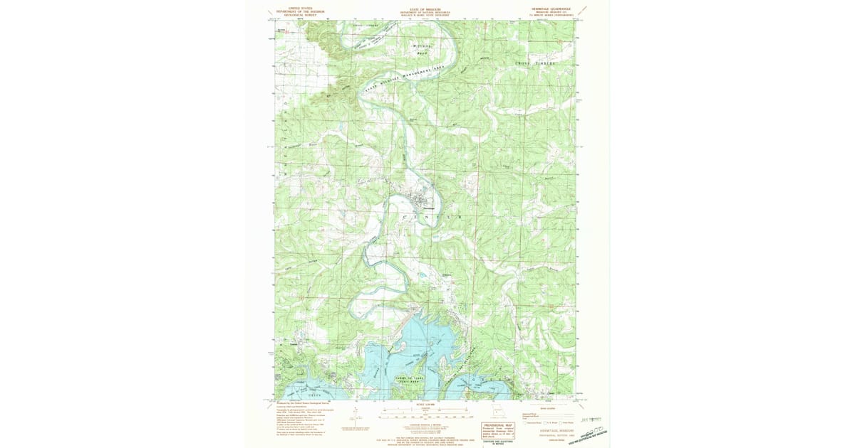 1982 Map of Hermitage, MO — High-Res | Pastmaps