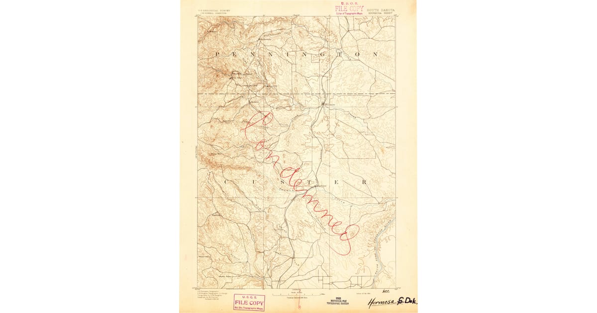 Old Maps of Blue Bell, SD | Pastmaps