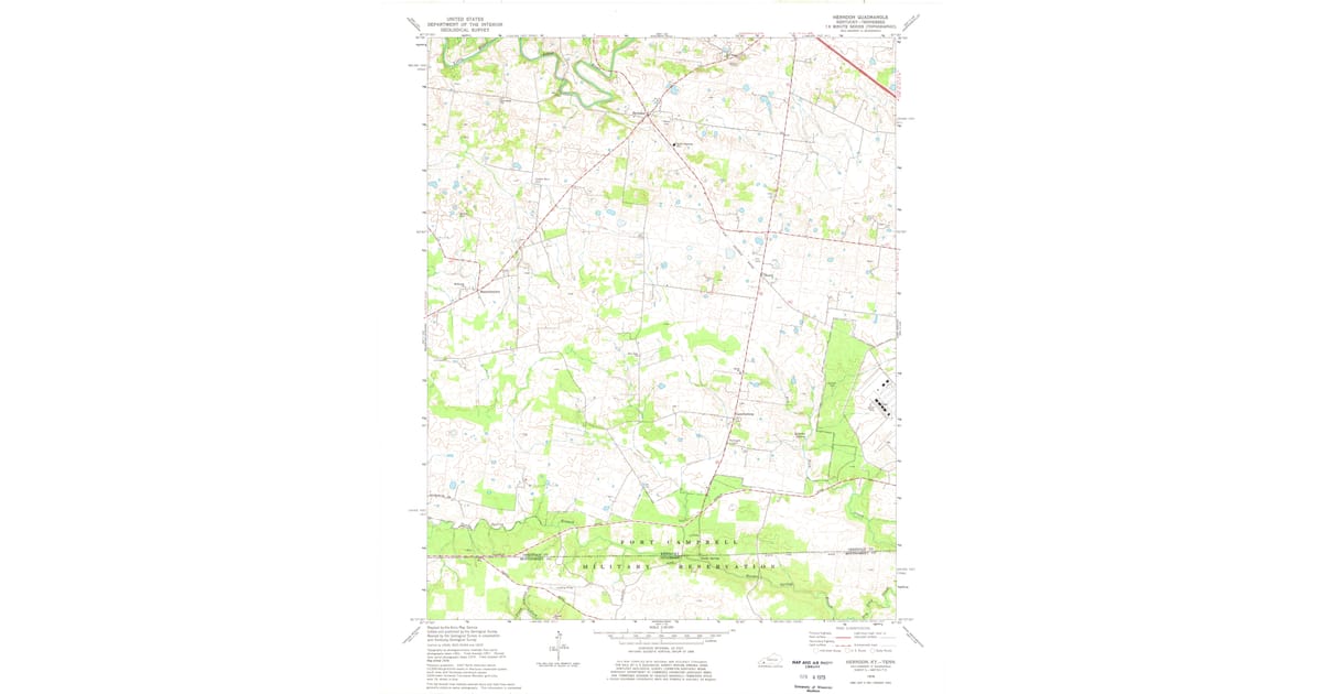 1978 Map of Herndon, Christian County, KY — High-Res | Pastmaps
