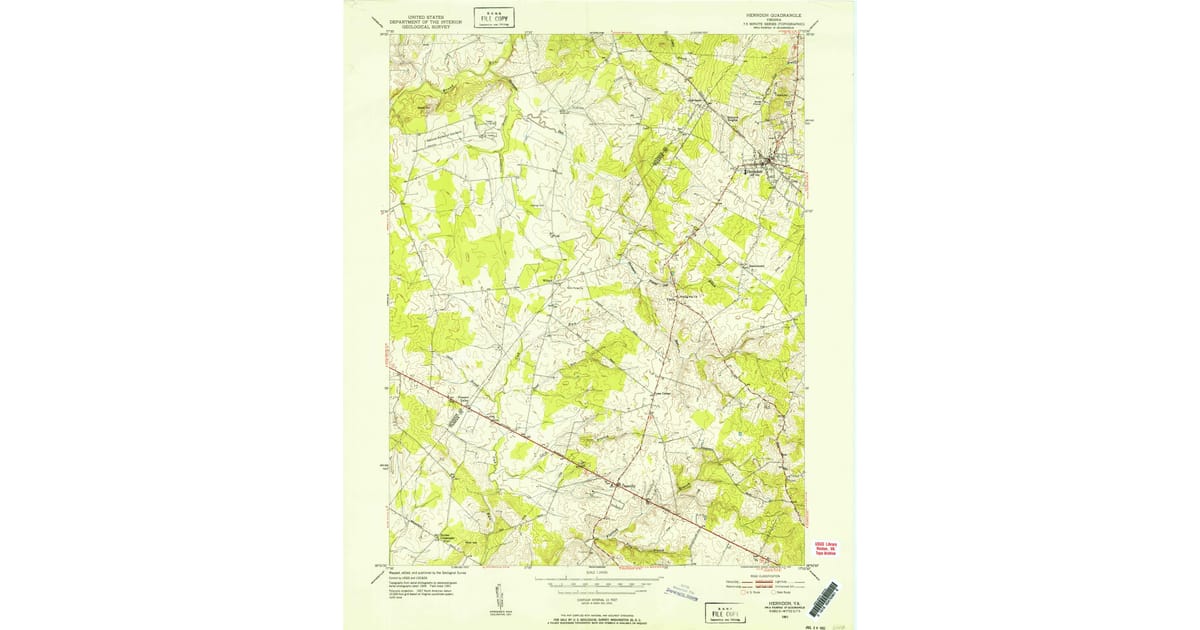 1950s Maps of Ridings at Blue Springs, Loudoun County | Pastmaps