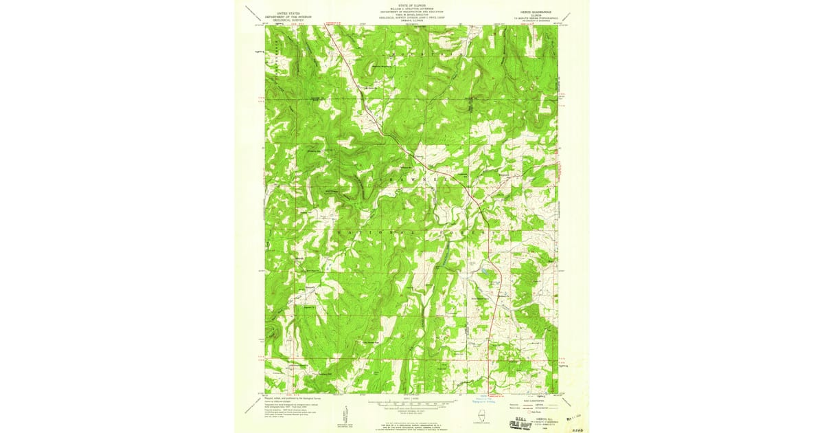1959 Map of Herod, Pope County, IL — High-Res | Pastmaps