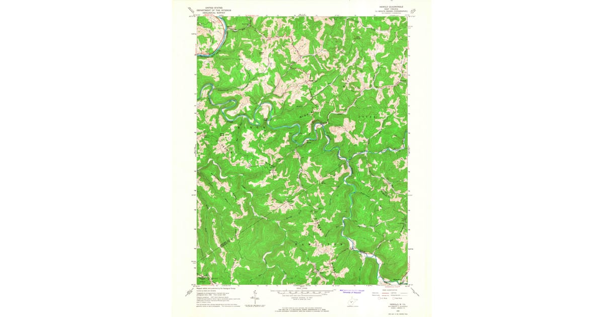 1965 Map of Herold, Braxton County, WV — High-Res | Pastmaps