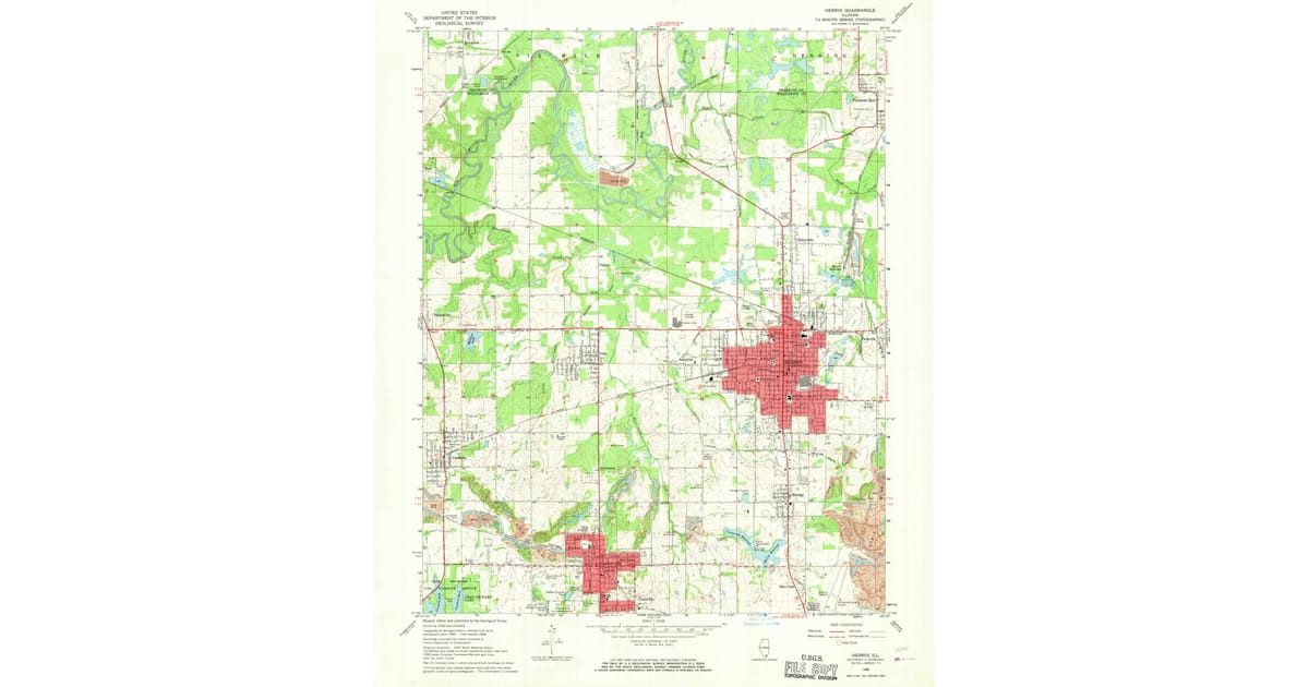 1968 Map of Herrin, IL — High-Res | Pastmaps