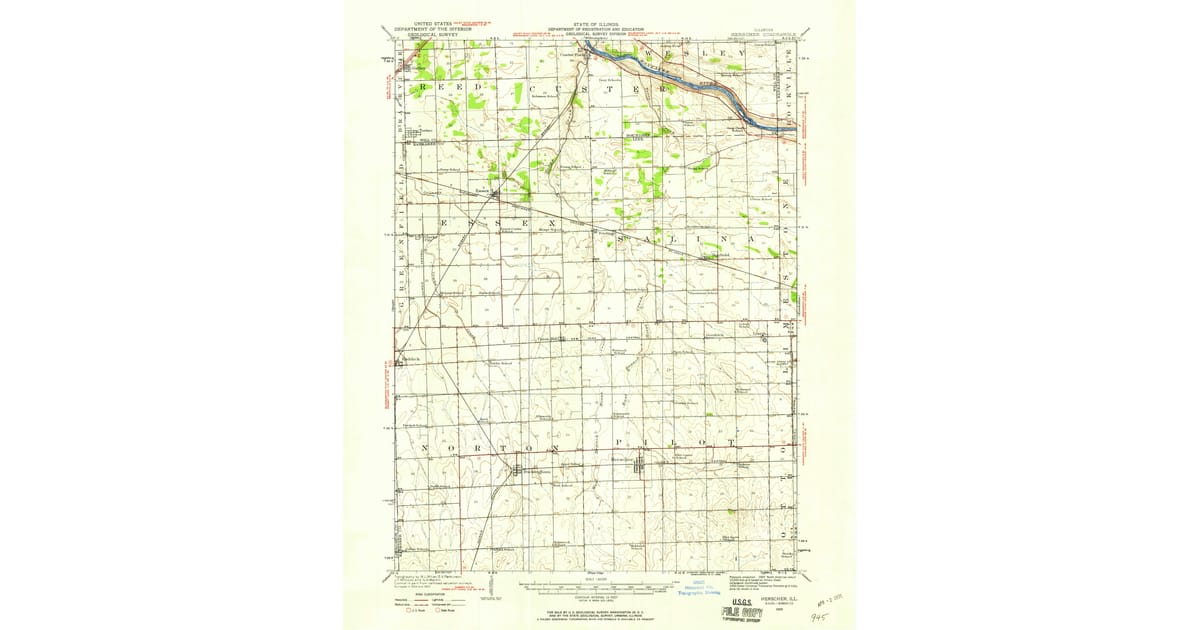 1923 Map of Herscher, IL — High-Res | Pastmaps