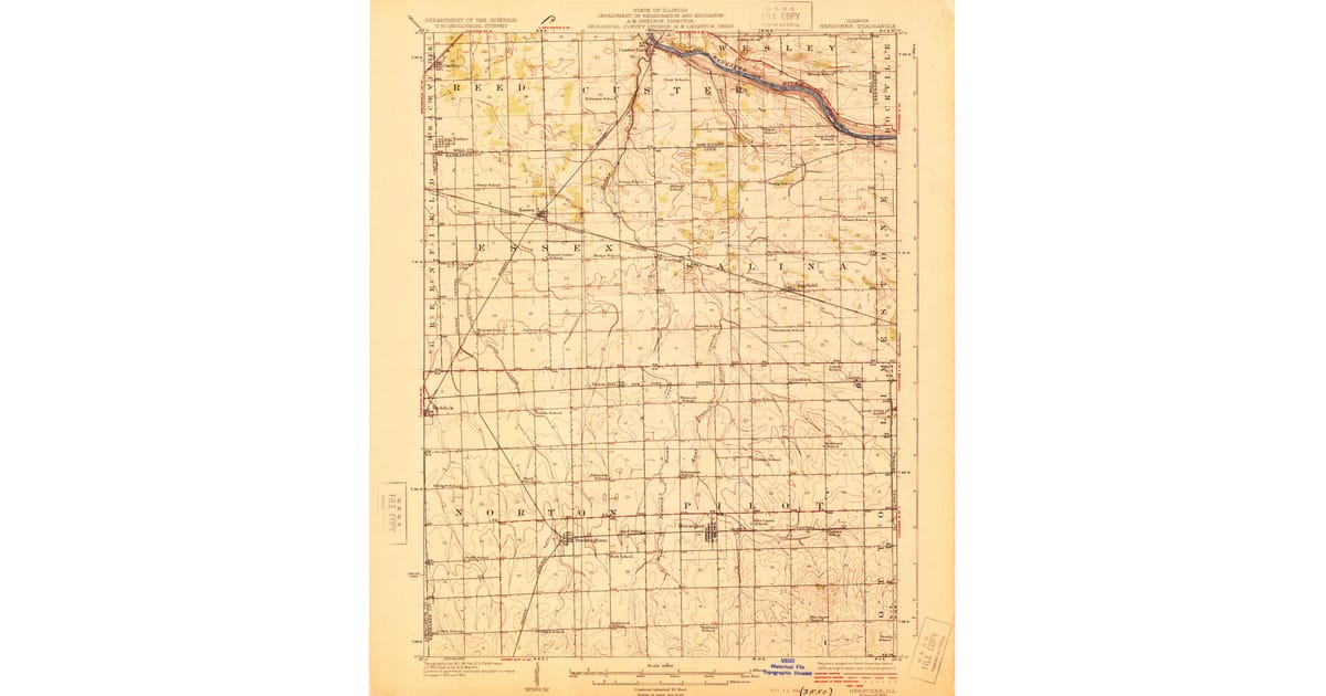 1925 Map of Herscher, IL — High-Res, 1925 Print #2 | Pastmaps