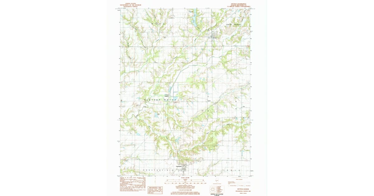 1983 Map of Hettick, IL — High-Res | Pastmaps