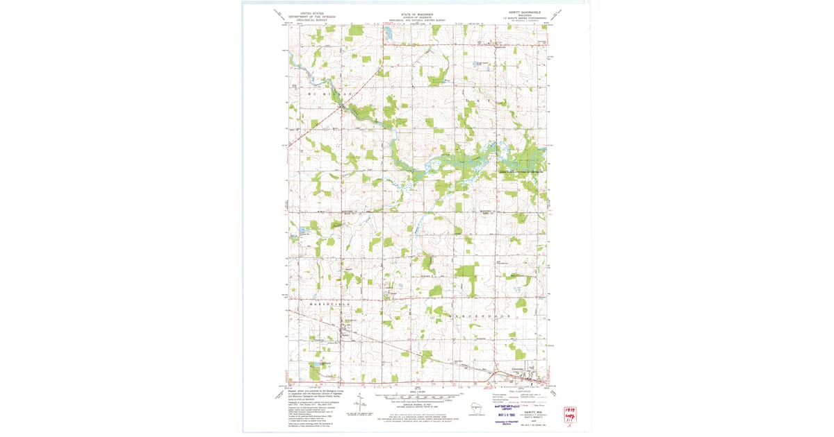 1979 Map of Hewitt, WI — High-Res | Pastmaps