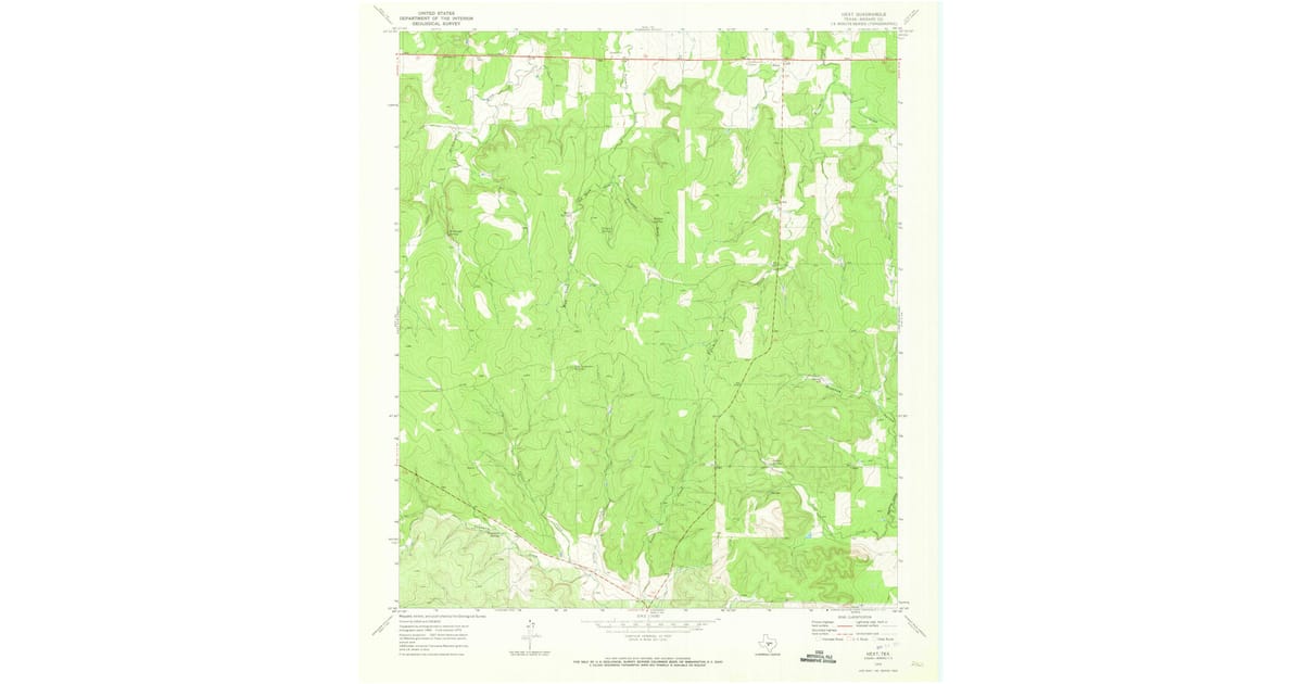 1970s Maps of Hext, TX | Pastmaps