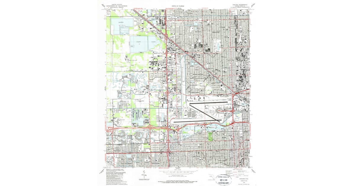 1988 Map of Hialeah, FL — High-Res | Pastmaps
