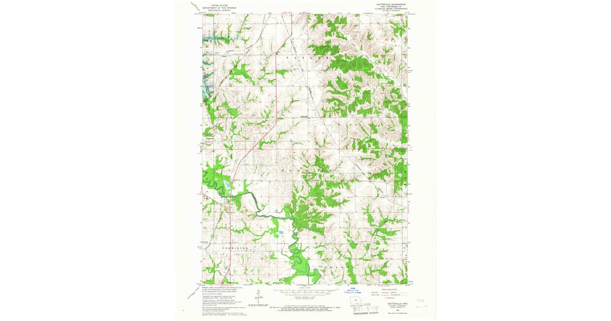 1966 Map of Hiattsville, Appanoose County, IA — High-Res | Pastmaps