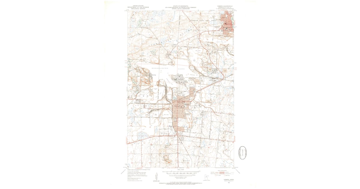 1951 Map of Hibbing, MN — High-Res | Pastmaps