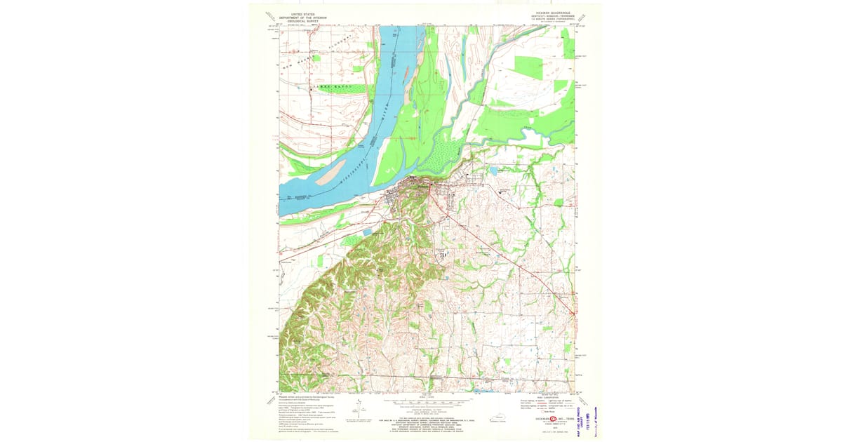 1970 Map of Hickman, KY — High-Res | Pastmaps
