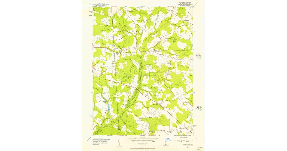 1950s Maps of Scotts Corner, DE | Pastmaps