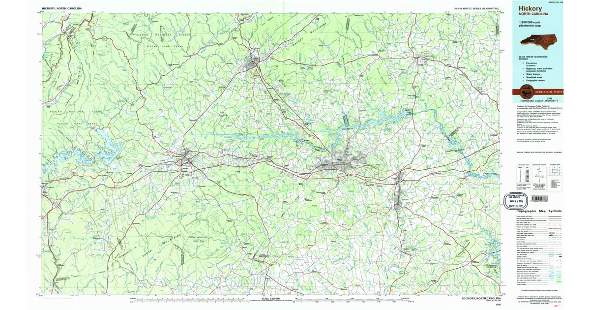1980s Maps of Stony Point, NC | Pastmaps