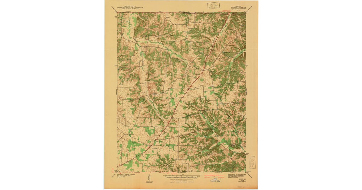 1942 Map of Hico, Calloway County, KY — High-Res | Pastmaps