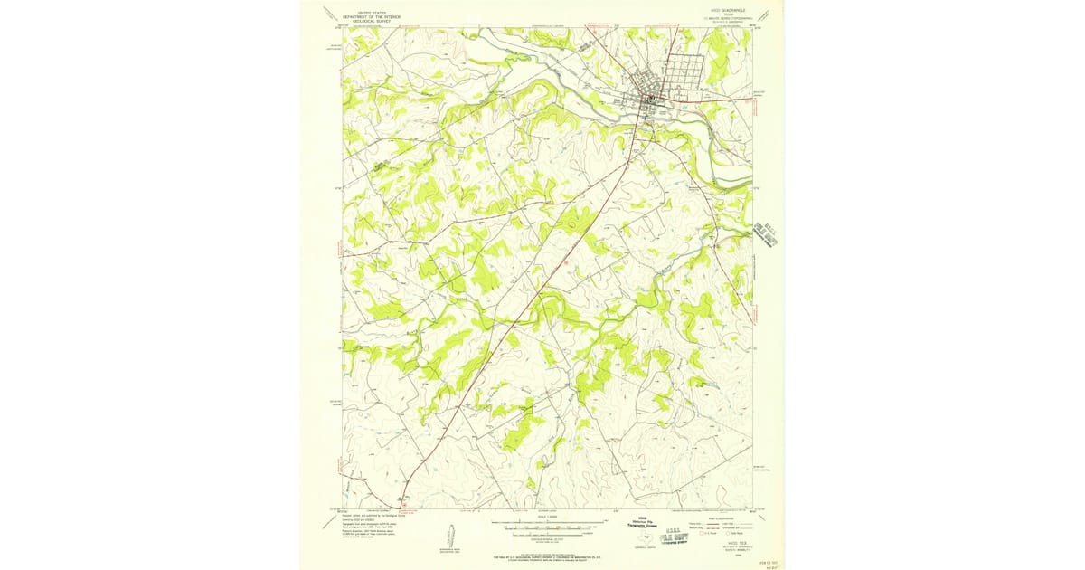 1956 Map of Hico, TX — High-Res | Pastmaps