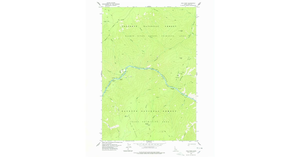 1978 Map of Hida Point, Idaho County, ID — High-Res | Pastmaps