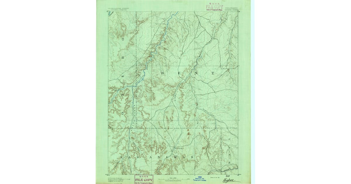 Old Maps of Bent County, CO for Metal Detecting | Pastmaps