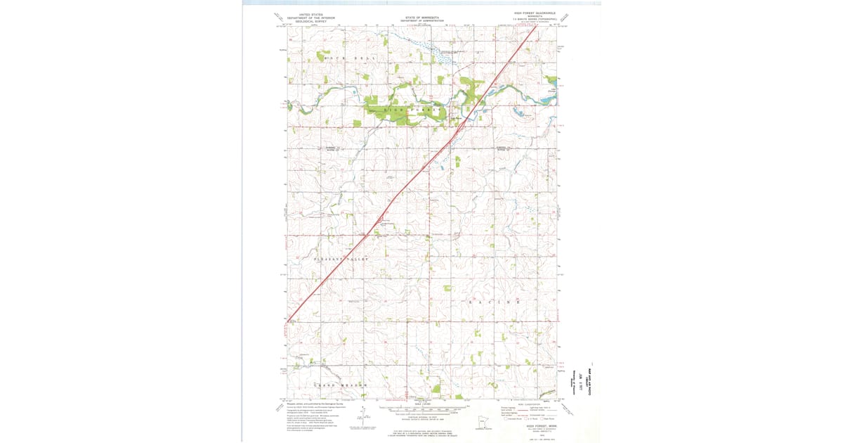 1974 Map of High Forest, MN — High-Res | Pastmaps