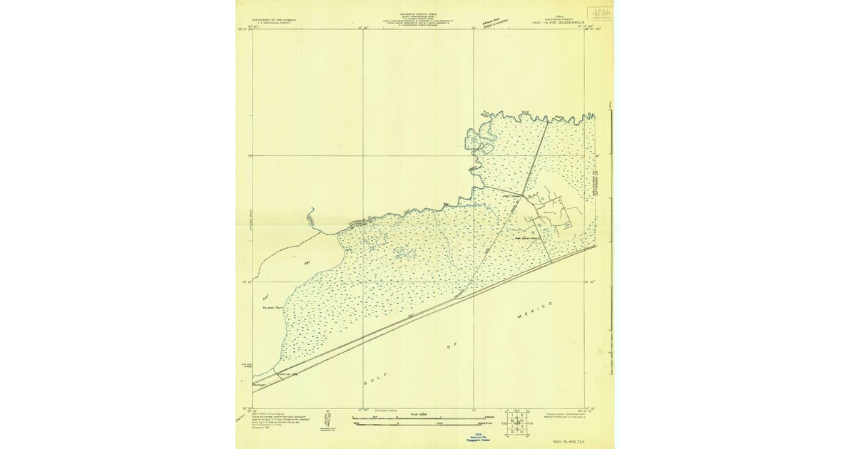 Old Maps of High Island, TX | Pastmaps