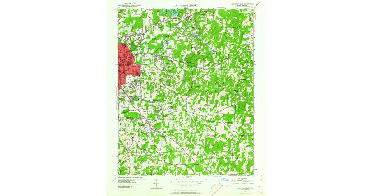1950s Maps of Randolph County, NC | Pastmaps