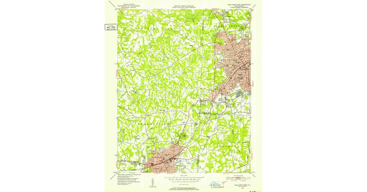 Old Maps of High Point, NC | Pastmaps