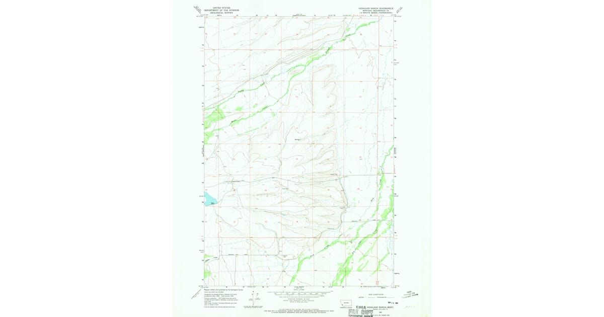 1966 Map of Highland Ranch, Beaverhead County, MT — High-Res | Pastmaps