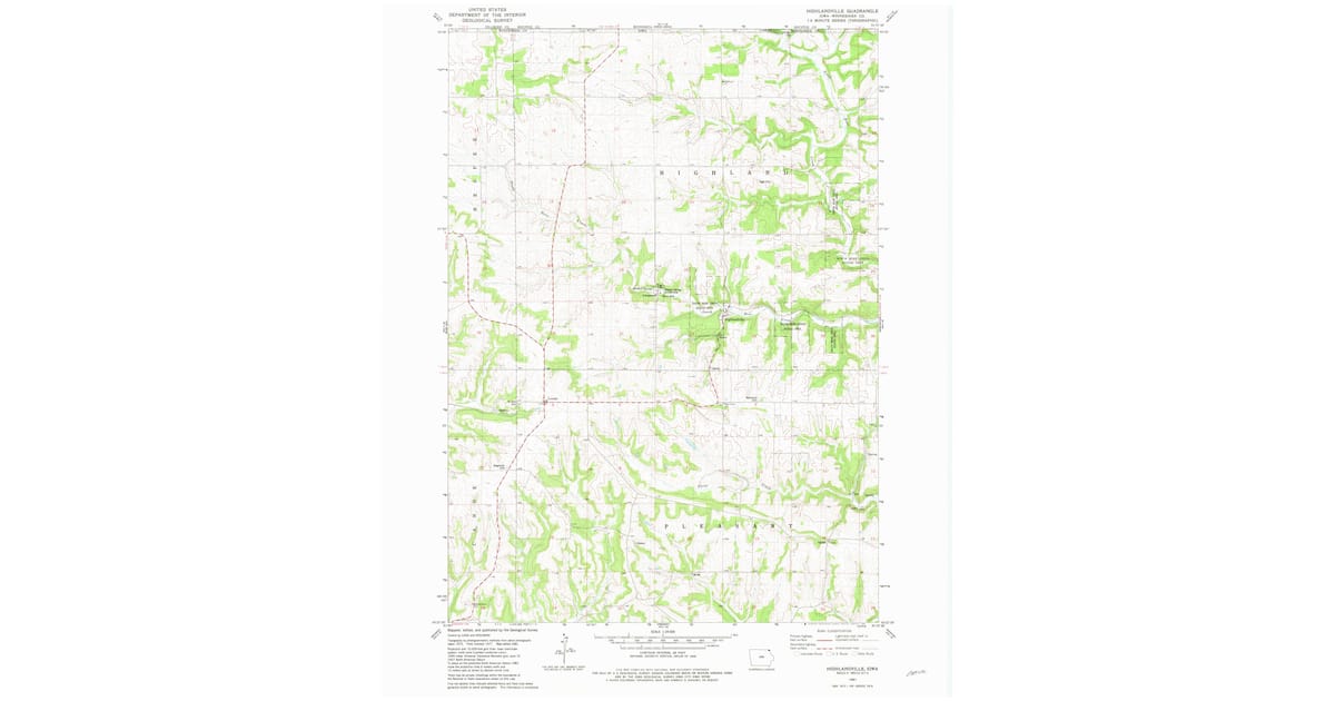 1980s Maps of Winneshiek County, IA | Pastmaps