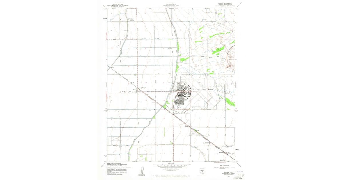 1956 Map of Higley, Maricopa County, AZ — High-Res | Pastmaps