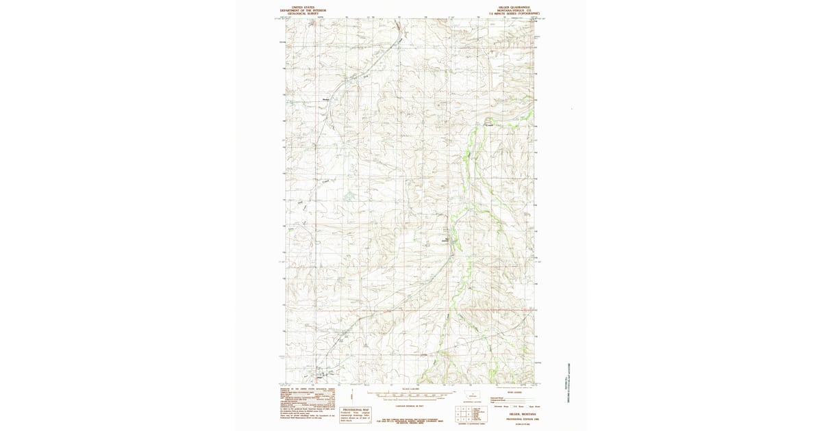 1985 Map of Hilger, MT — High-Res | Pastmaps