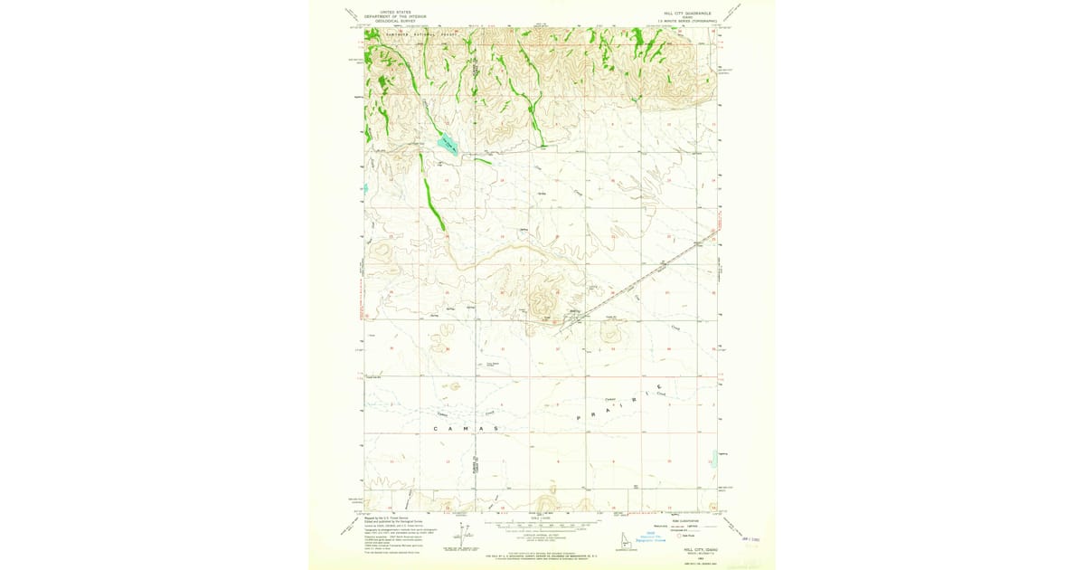 1963 Map of Hill City, Camas County, ID — High-Res | Pastmaps