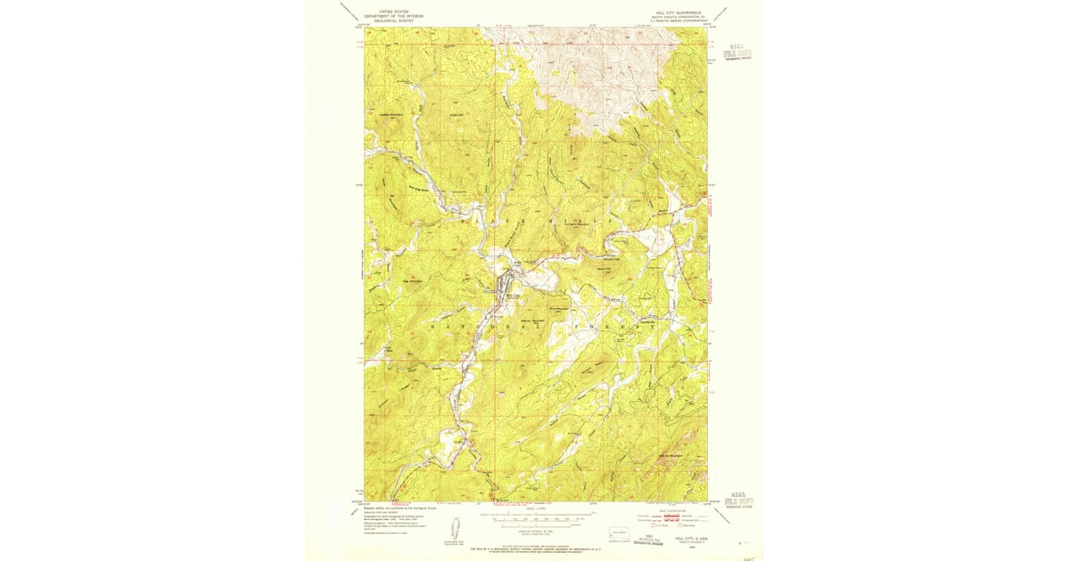 1954 Map of Hill City, SD — High-Res | Pastmaps