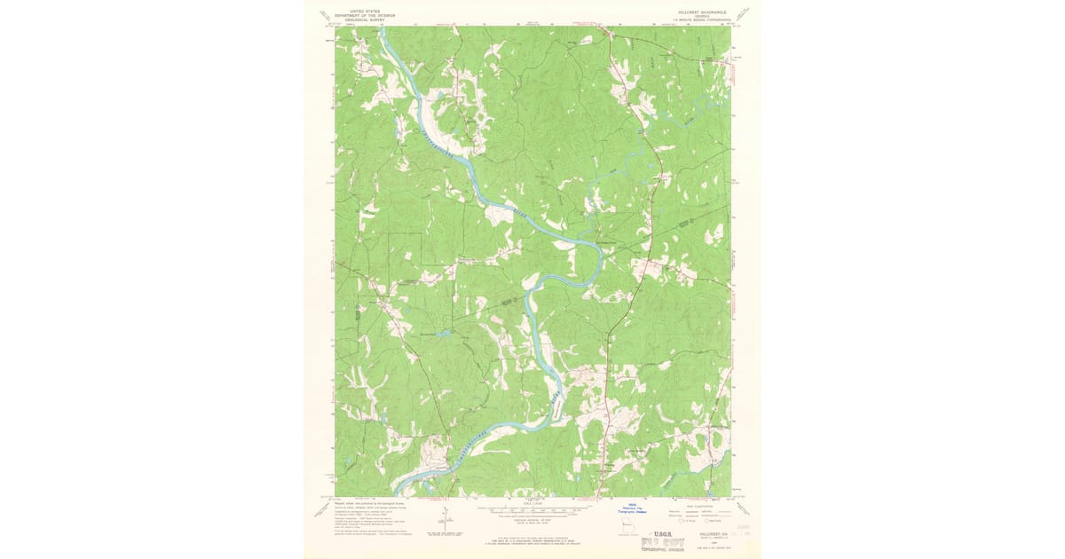 1964 Map of Hillcrest, Heard County, GA — High-Res | Pastmaps