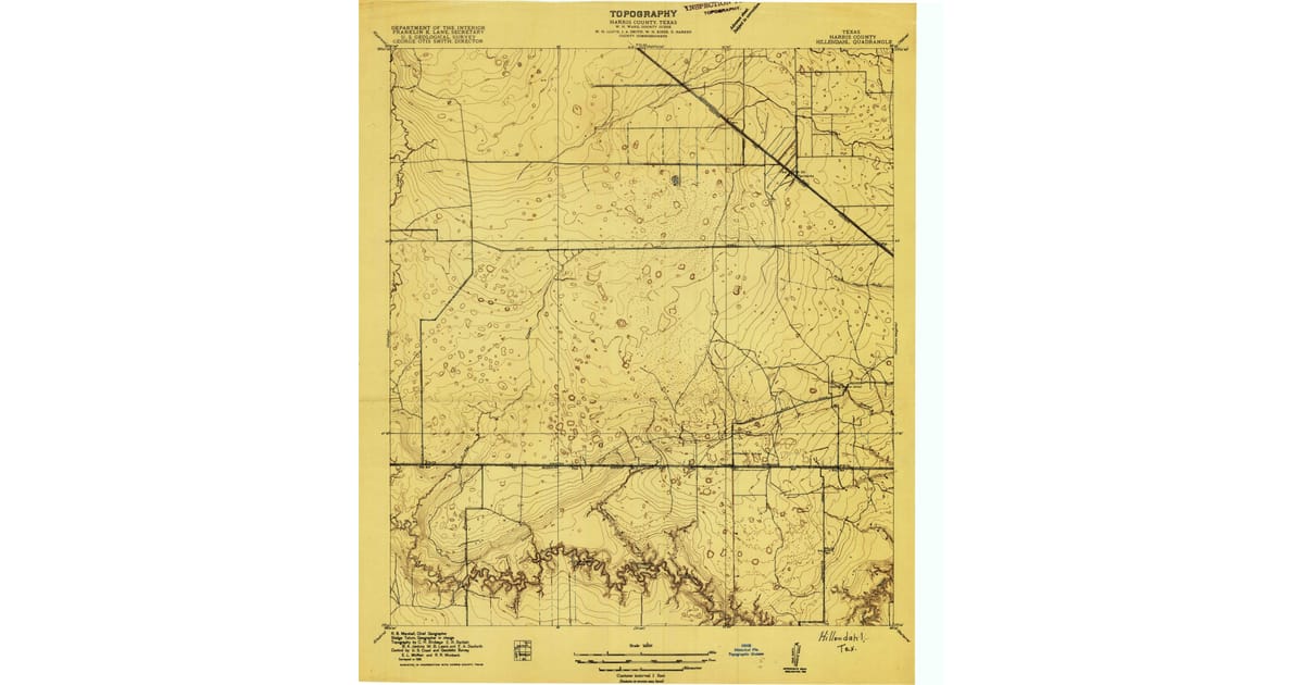 1915 Map of Hillendahl, Harris County, TX — High-Res | Pastmaps