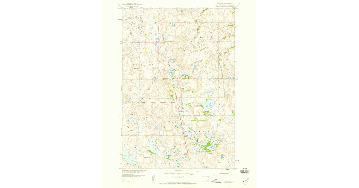1958 Map of Hillhead, Marshall County, SD — High-Res | Pastmaps