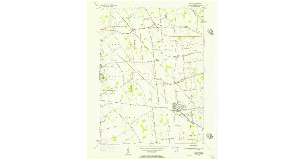 1954 Map of Hilliard, OH — High-Res | Pastmaps