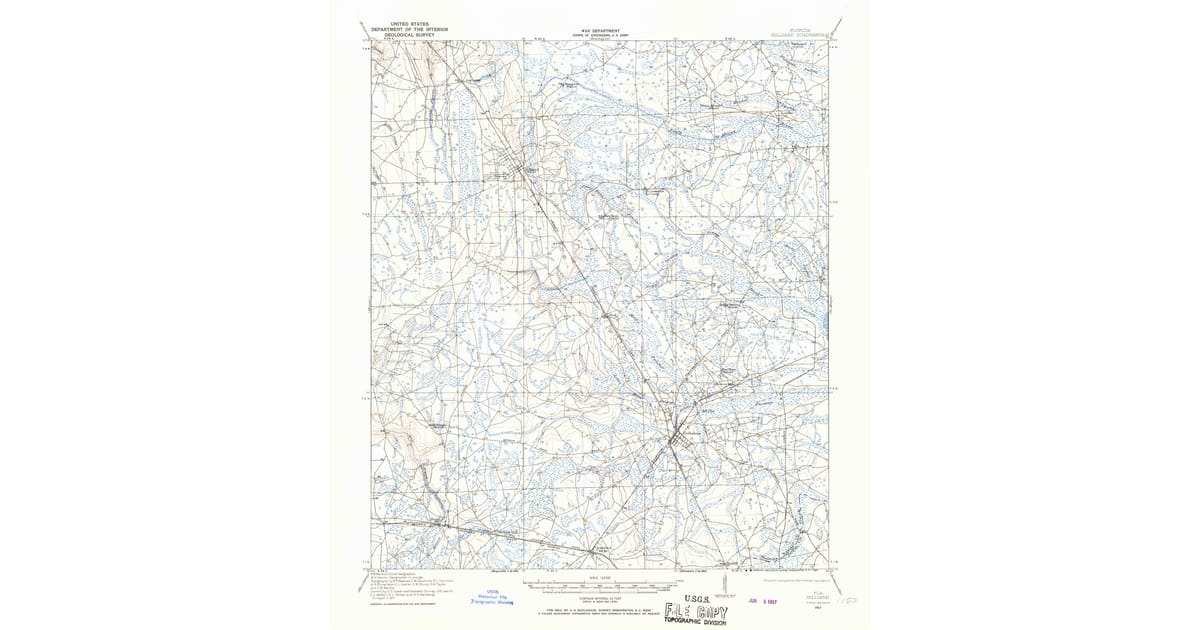 1917 Map of Hilliard, FL — High-Res | Pastmaps
