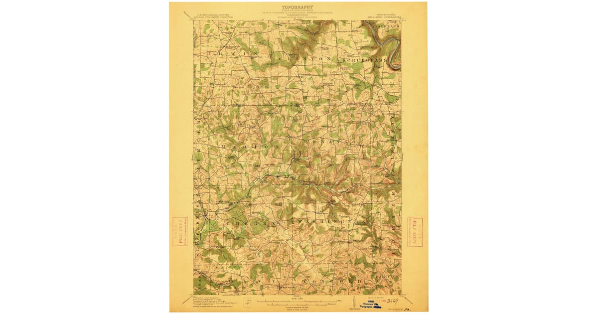 1912 Map of Hilliards, Butler County, PA — High-Res | Pastmaps