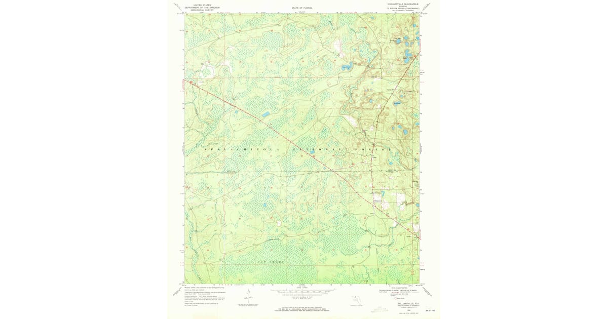 1969 Map of Hilliardville, Leon County, FL — High-Res | Pastmaps