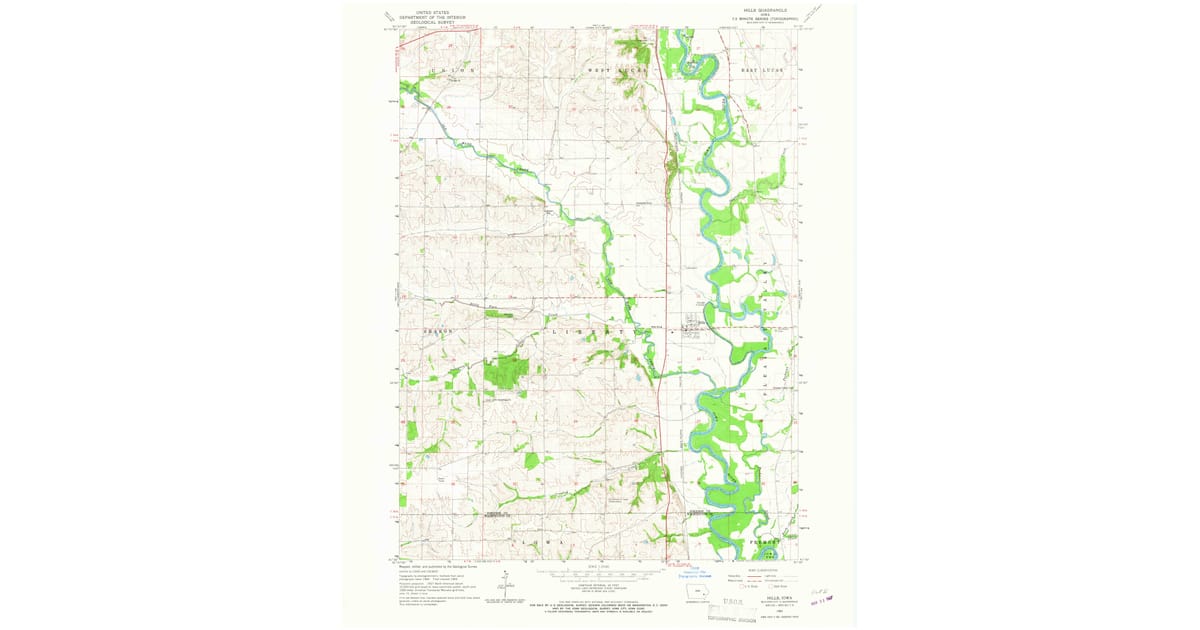 1965 Map of Hills, IA — High-Res | Pastmaps