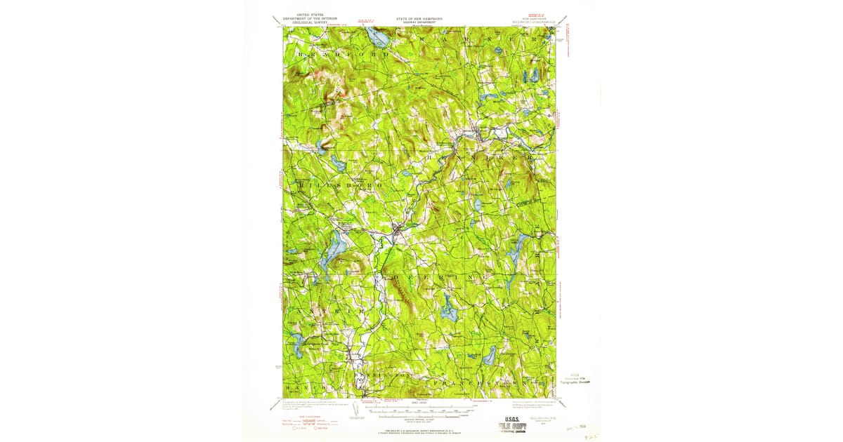 Old Maps of Hillsborough, NH for Genealogy | Pastmaps