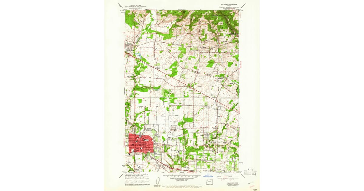 1960s Maps of North Plains, OR | Pastmaps
