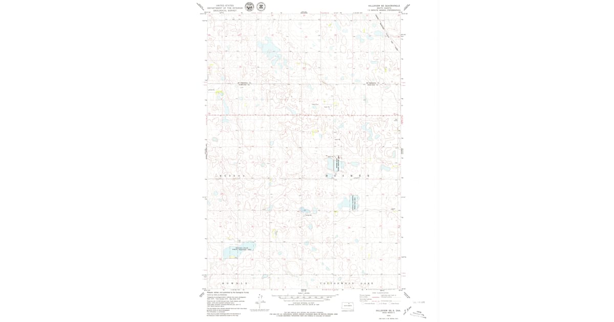1978 Map of Hillsview SE, Edmunds County, SD — High-Res | Pastmaps