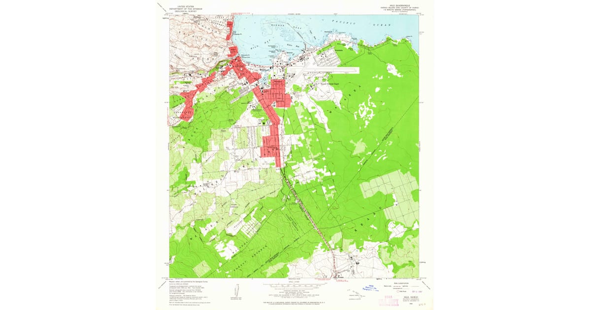 1963 Map of Hilo, HI — High-Res | Pastmaps
