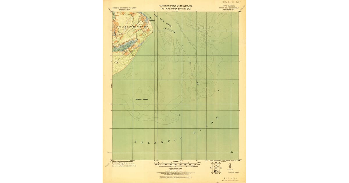 Old Maps of Townhouse Tennis Club, Hilton Head Island for Hiking ...