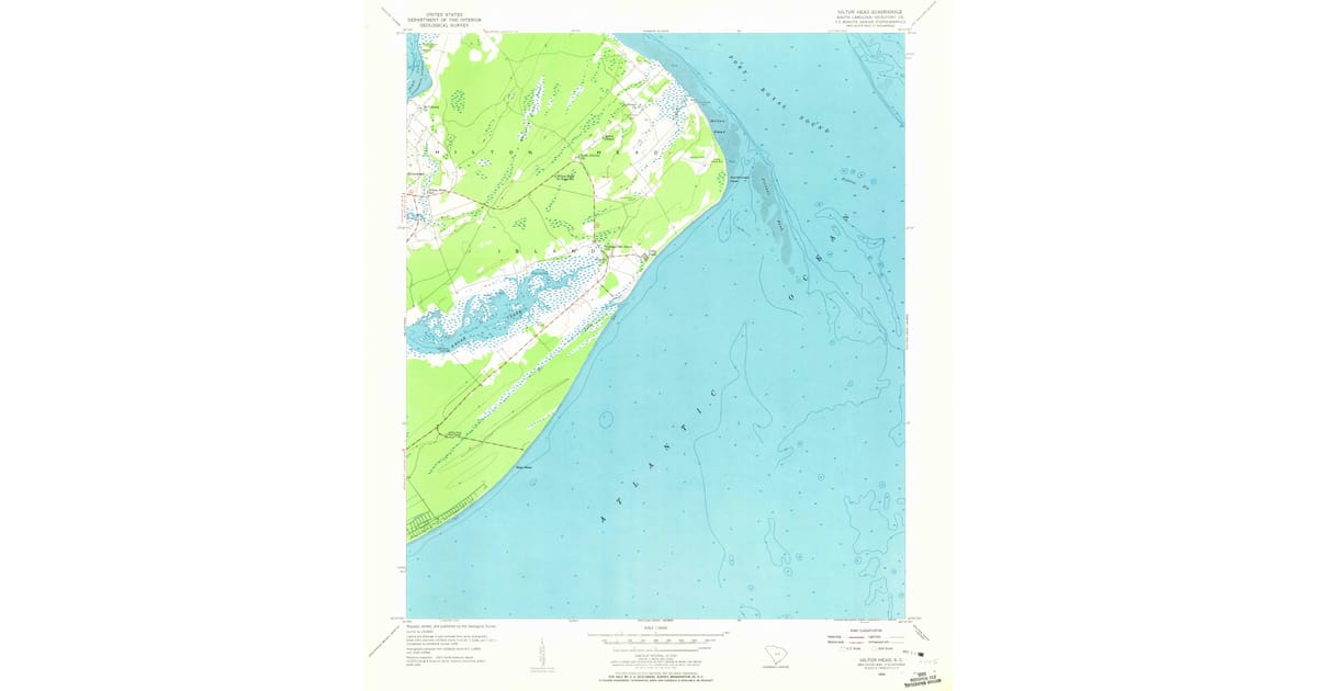 1950s Maps of Townhouse Tennis Club, Hilton Head Island | Pastmaps